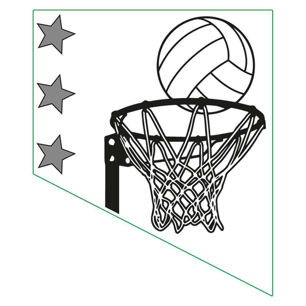 Mustang Netball Sticker Gold | Trendsetting Awards
